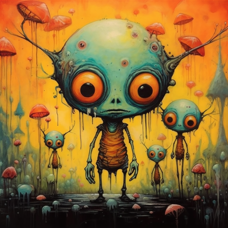 DIGITAL DOWNLOAD FILE-Weird Aliens – LemonCreationArt EI