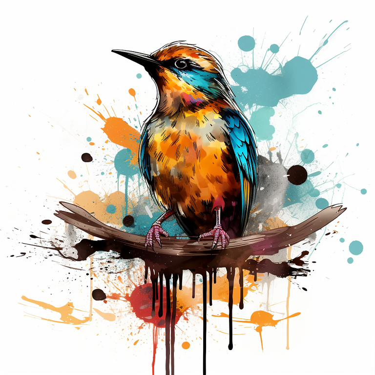 DIGITAL DOWNLOAD FILE- Funky Birds – LemonCreationArt EI
