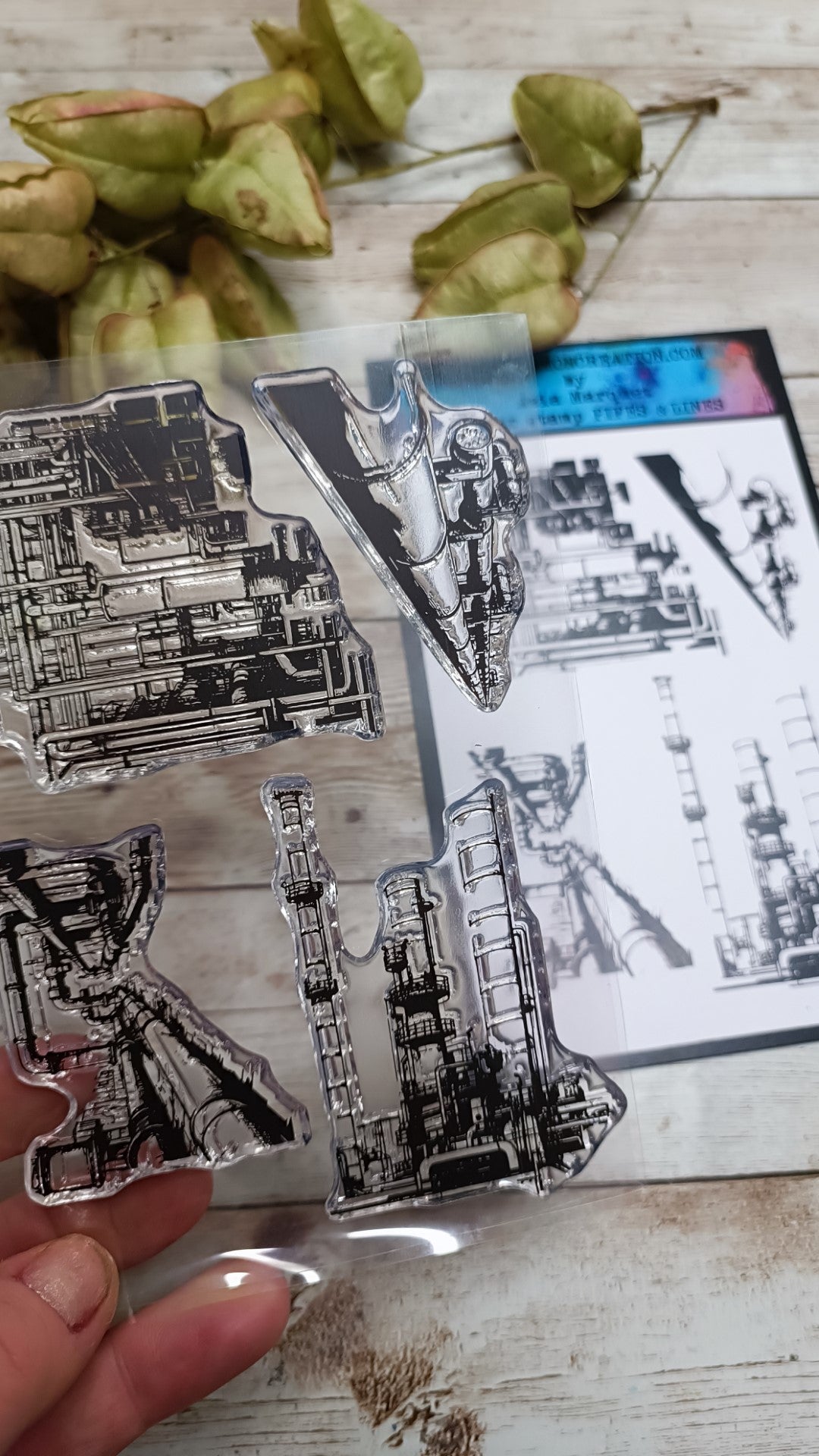 Set of Photopolymer Stamps- PIPES & LINES – LemonCreationArt EI