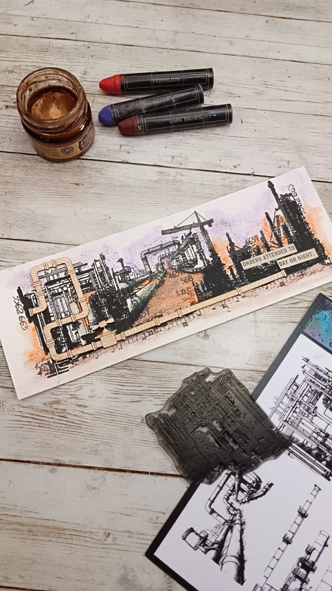 Set of Photopolymer Stamps- PIPES & LINES – LemonCreationArt EI