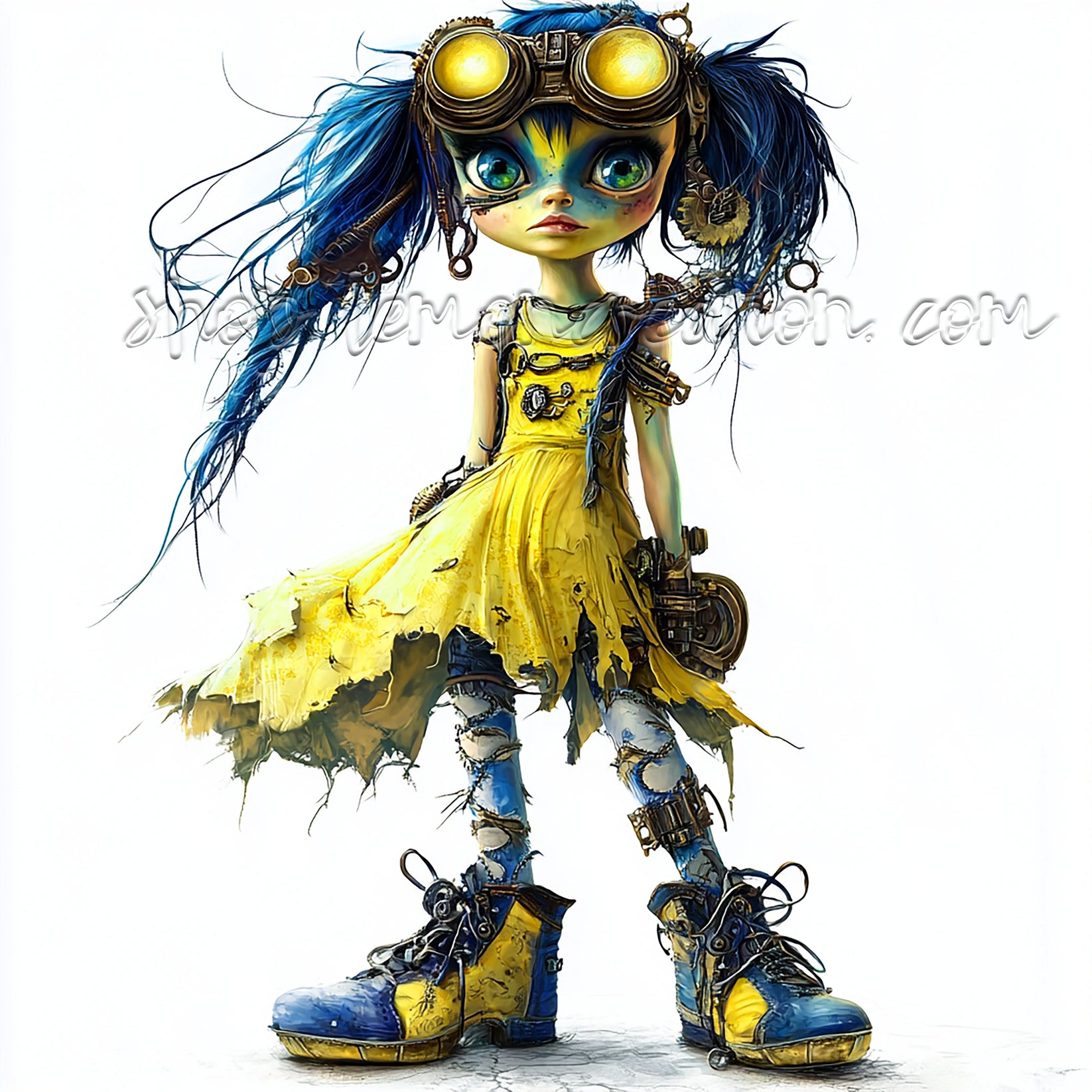 DIGITAL DOWNLOAD FILE- Weird Steampunk Children – LemonCreationArt EI
